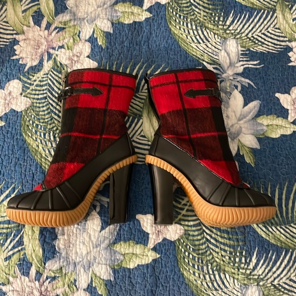 KORS Michael Kors | Shoes | Rare Michael Kors Red Plaid Boots | Poshmark